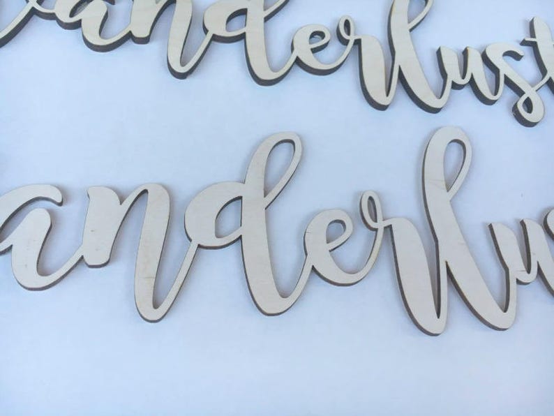 Custom Word Cutout Script Wood Cutout Wood Word Cut Out | Etsy