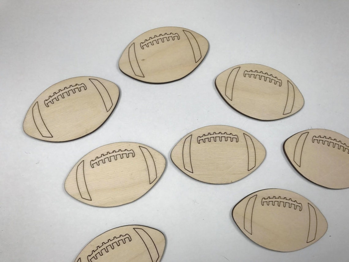 Football Cutouts Football Shapes Sports Cutouts Wood - Etsy