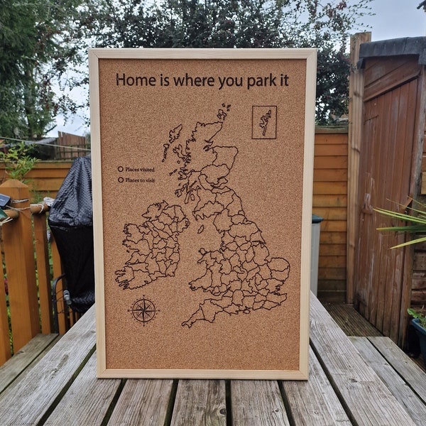 Uk Map Pin Board - Etsy UK