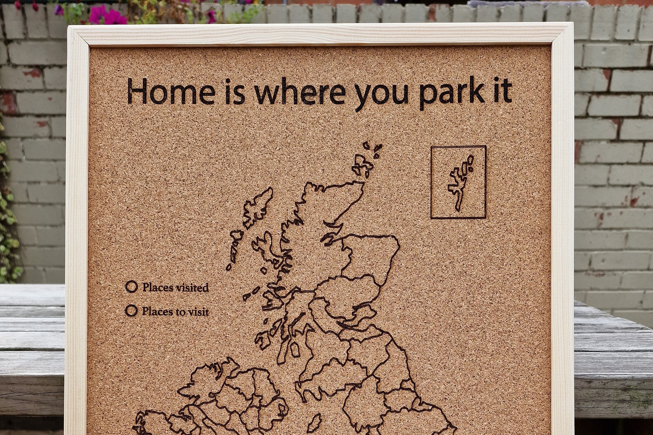 British Isles Pin Board Map in Cork With 60 Pins Large 60mm - Etsy UK