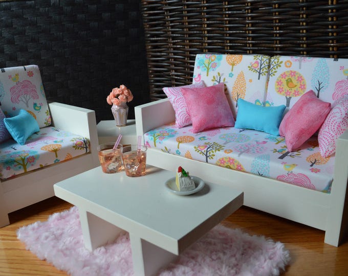 18 Inch Doll Furniture, American Made Girl Doll Coffee Table, Our ...
