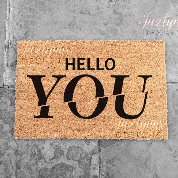 Hello Doormat - Etsy