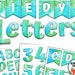 Printable Tie Dye Cut Out Letters, Tie Dye Classroom Theme Blue & Green ...