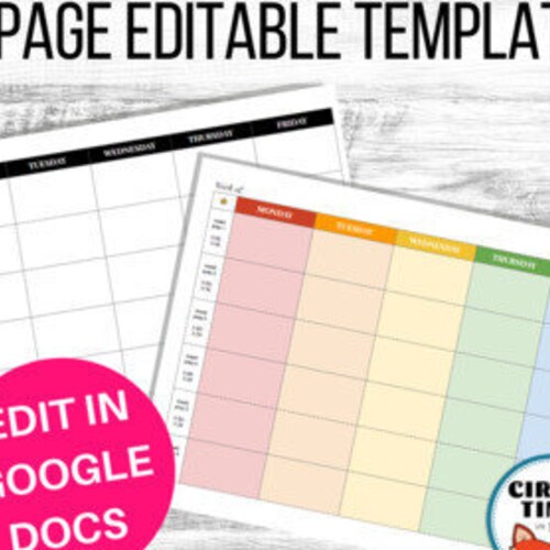 EDITABLE Lesson Plan Template in Google Docs Digital Lesson - Etsy