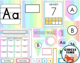 Printable Rainbow Classroom Decor Rainbow Theme Elementary | Etsy