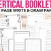 Printable Booklet Templates, Vertical Half Sheet Writing Paper Blank ...