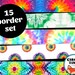 Printable Tie Dye Borders, Tie Dye Classroom Theme, Classroom ...