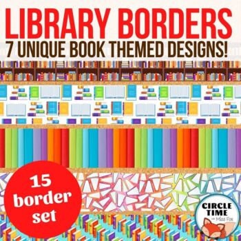 Library Borders, Printable Bulletin Board Borders, Classroom Decor ...
