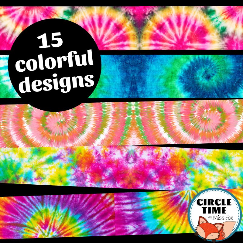 Printable Tie Dye Borders, Tie Dye Classroom Theme, Classroom ...