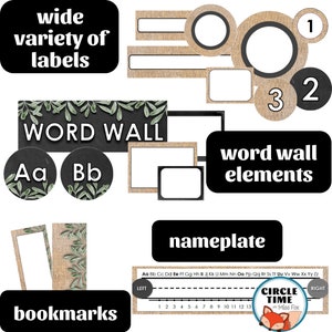 Printable Farmhouse Decor, Chalk & Burlap Classroom Decorations ...