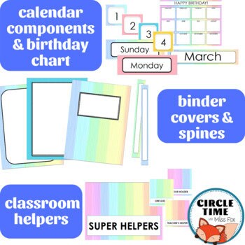 Printable Rainbow Classroom Decor, Pastel Rainbow Theme Classroom ...