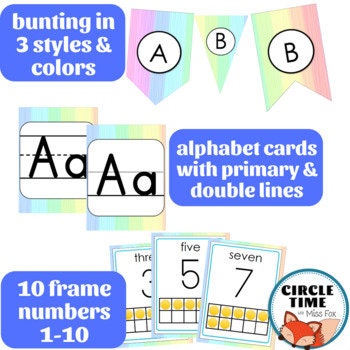 Printable Rainbow Classroom Decor, Pastel Rainbow Theme Classroom ...