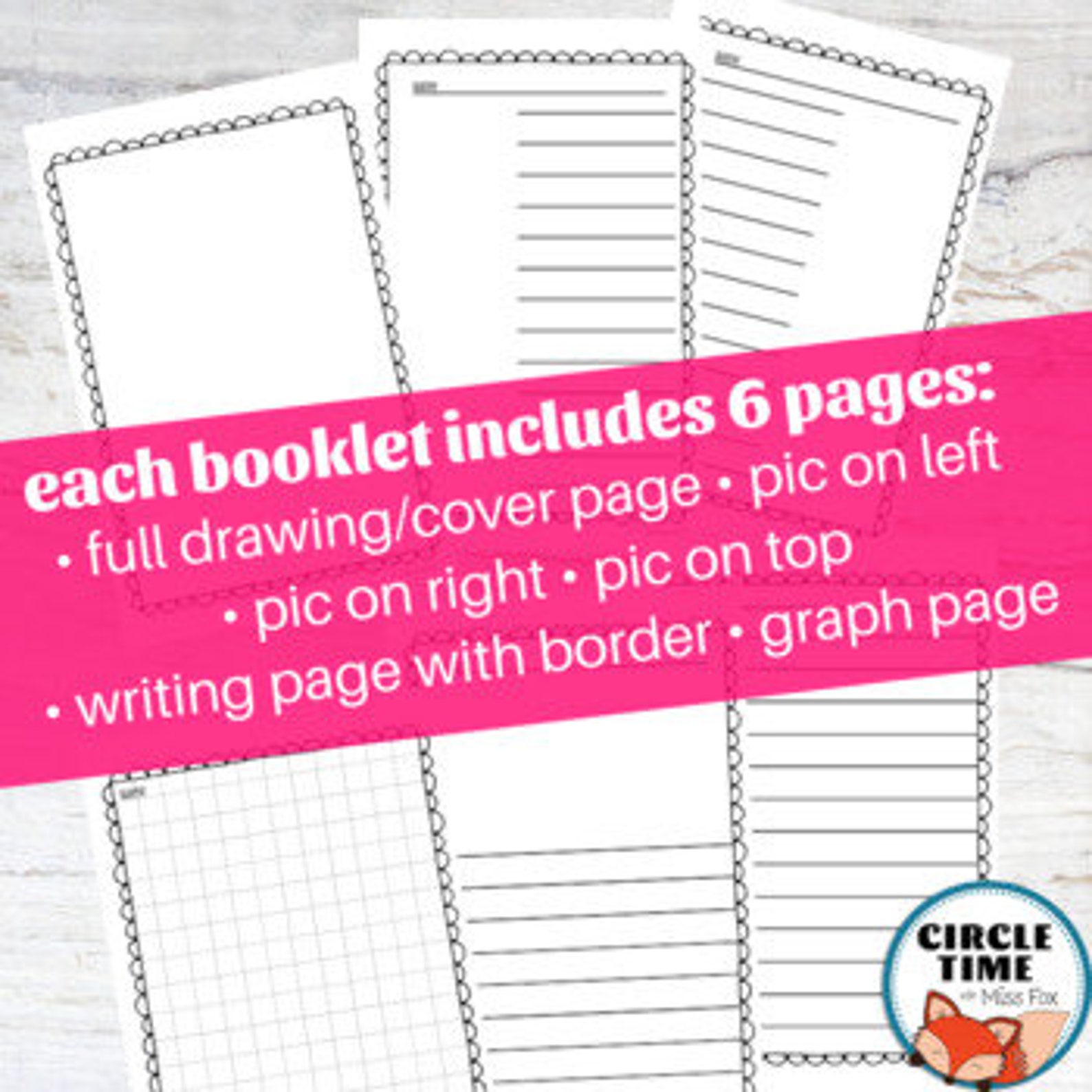 Printable Booklet Templates, Vertical Half Sheet Writing Paper Blank ...