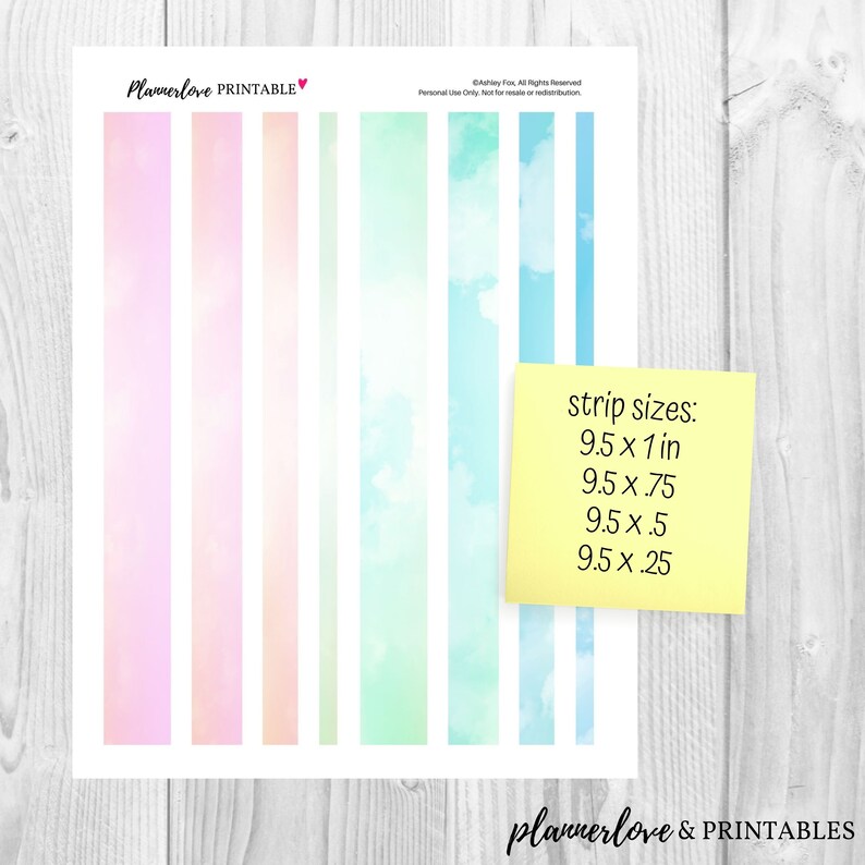 Printable Pastel Washi Tape Pastel Tape Pastel Washi Printable Washi ...