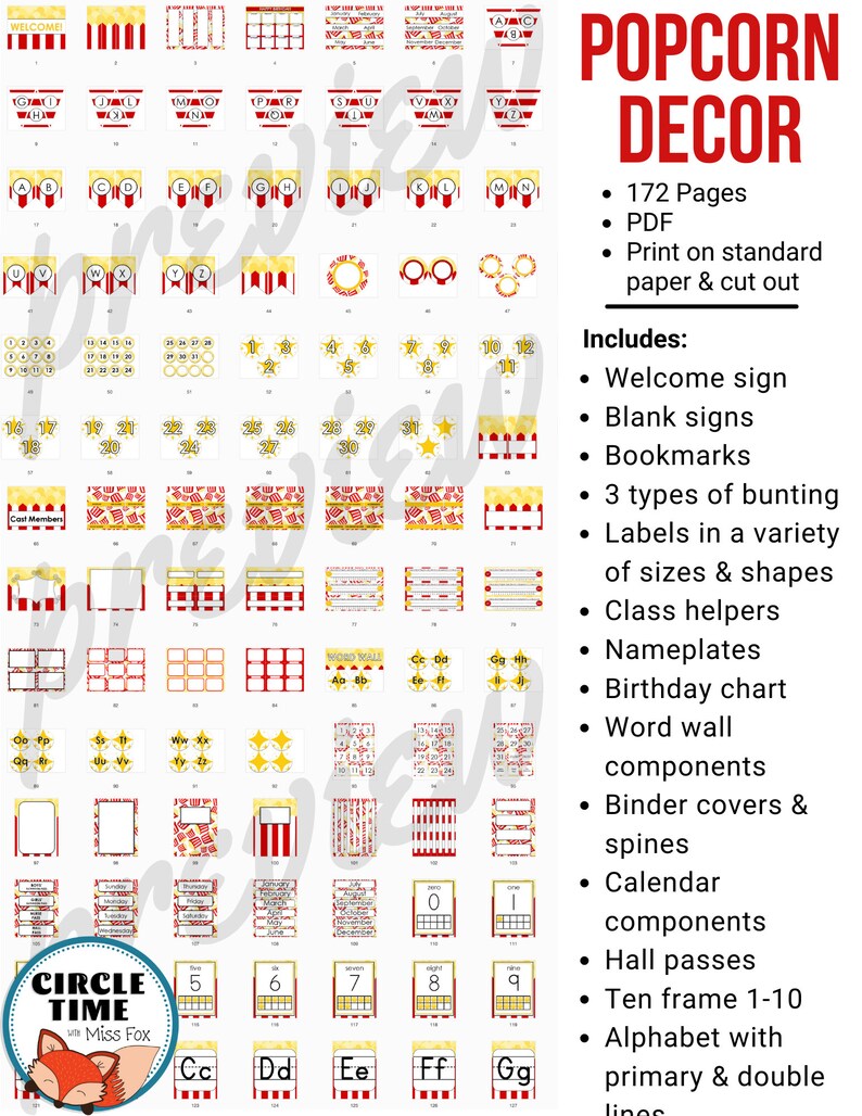 Printable Hollywood Classroom Decor Movie Theater Classroom - Etsy