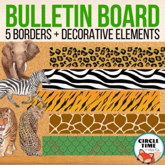 Animal Print Bulletin Board Border