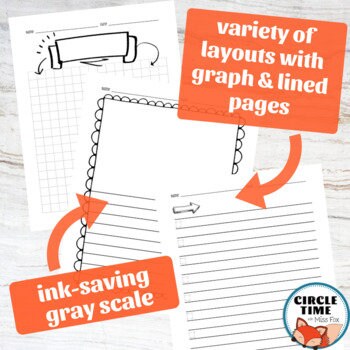 Printable Lined Writing Paper With Picture Boxes, Blank Journaling ...