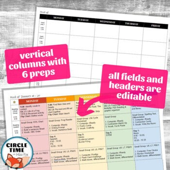 Google Docs Lesson Plan Template EDITABLE, Weekly Teacher Planner ...