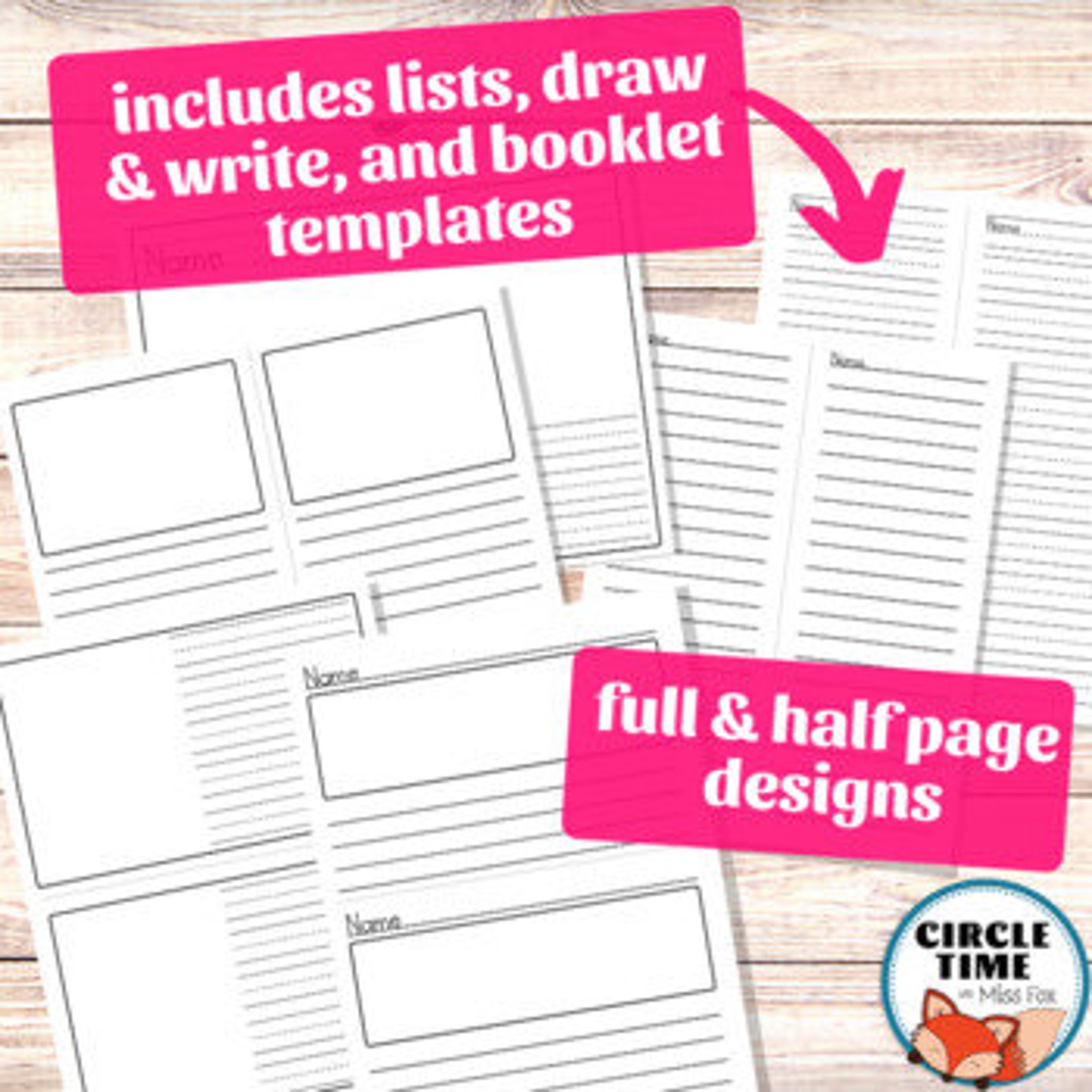 Printable Elementary Writing Paper Wide Ruled and Primary - Etsy