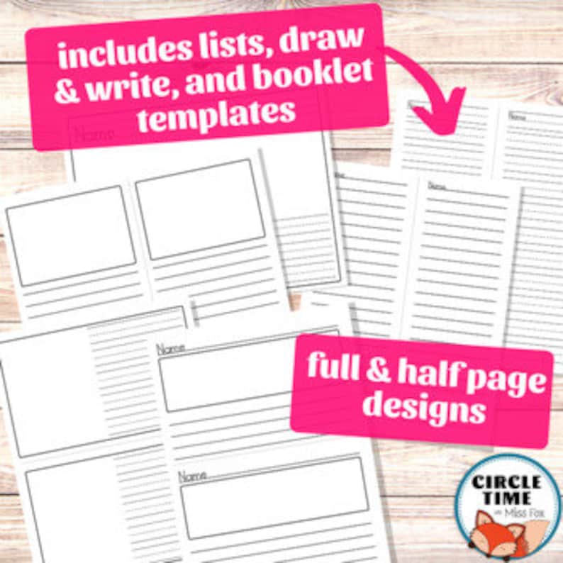 Printable Elementary Writing Paper Wide Ruled and Primary - Etsy