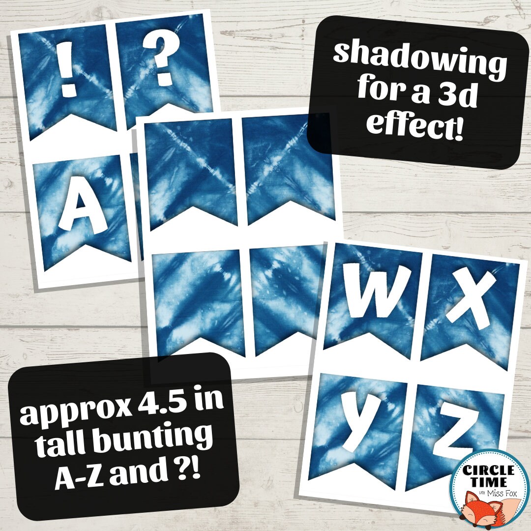 Printable Tie Dye Cut Out Letters, Tie Dye Classroom Theme, Denim Tie ...