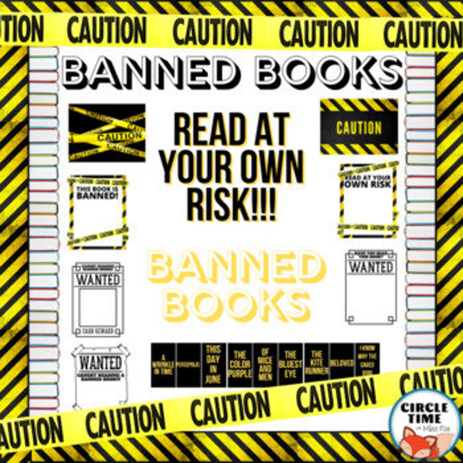 Banned Books Display Library Bulletin Board Banned Books - Etsy
