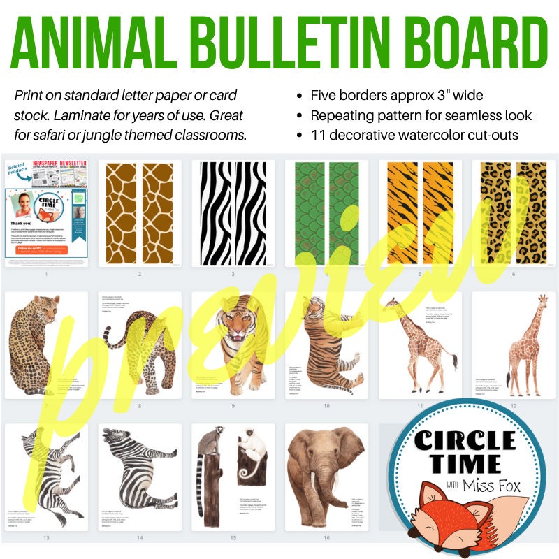 Animal Print Classroom Decor, Safari Decor, Jungle Decor, Printable ...