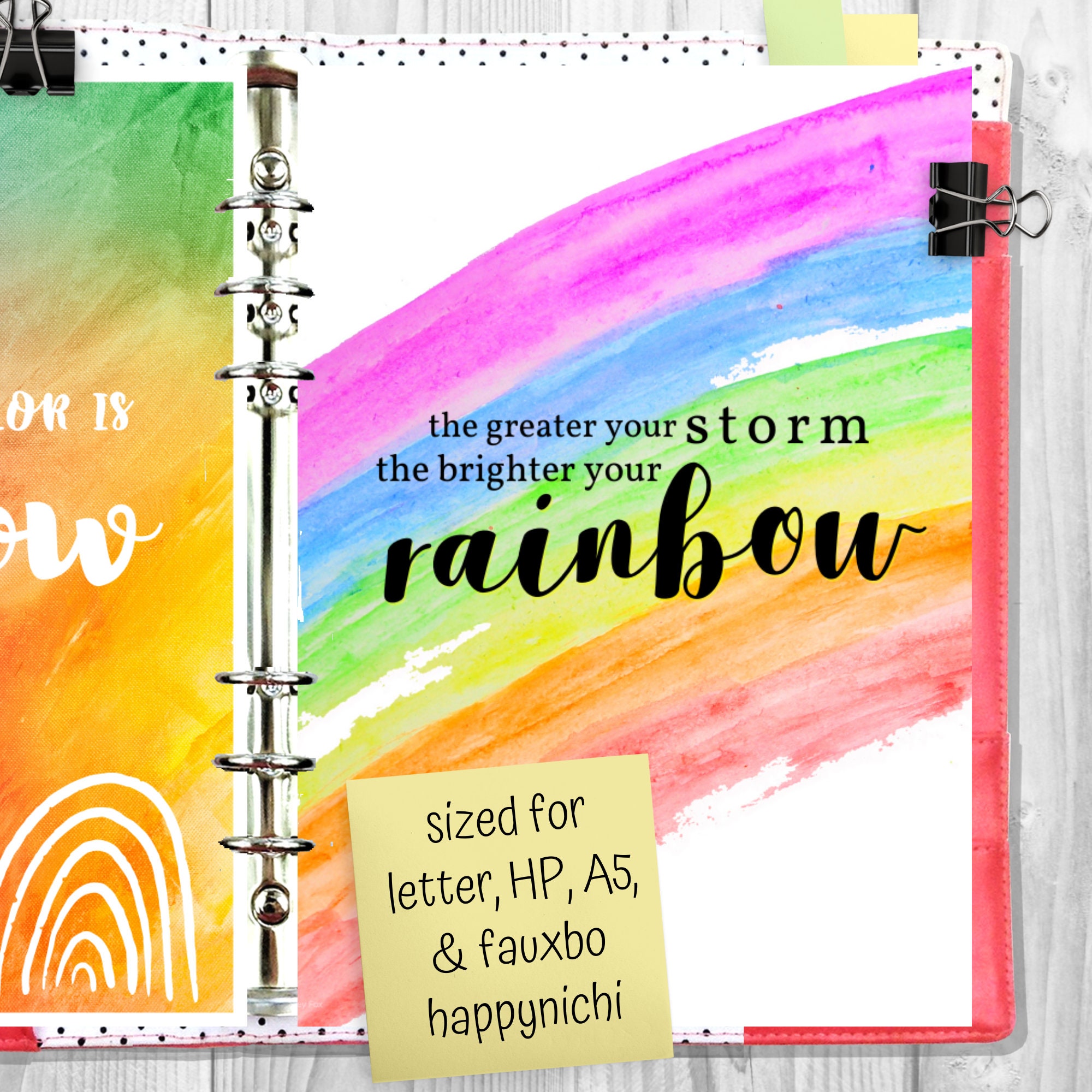 Printable Rainbow Dashboards, Planner Dividers Printable Dashboards ...
