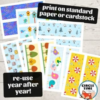 4 Seasons Printable Bulletin Board Borders, Classroom Decor, Fall ...