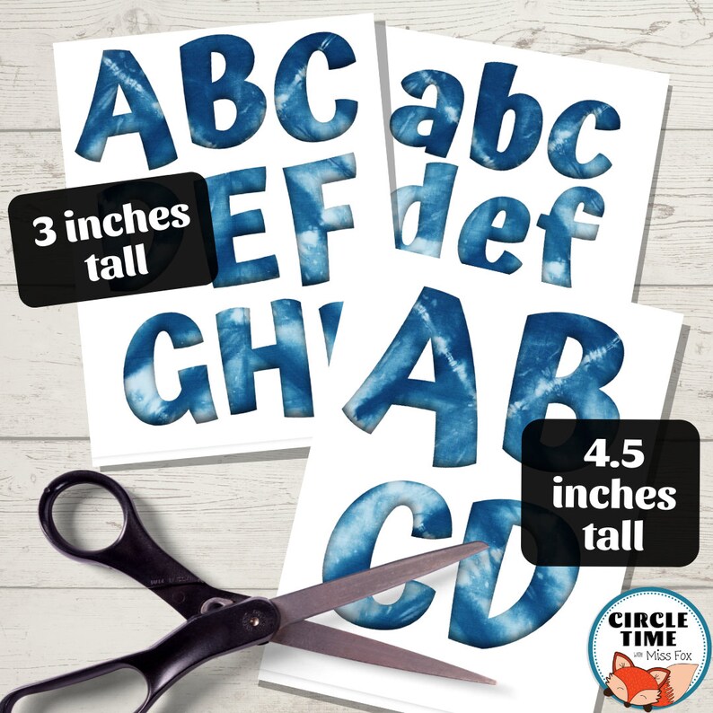 Printable Tie Dye Cut Out Letters, Tie Dye Classroom Theme, Denim Tie ...