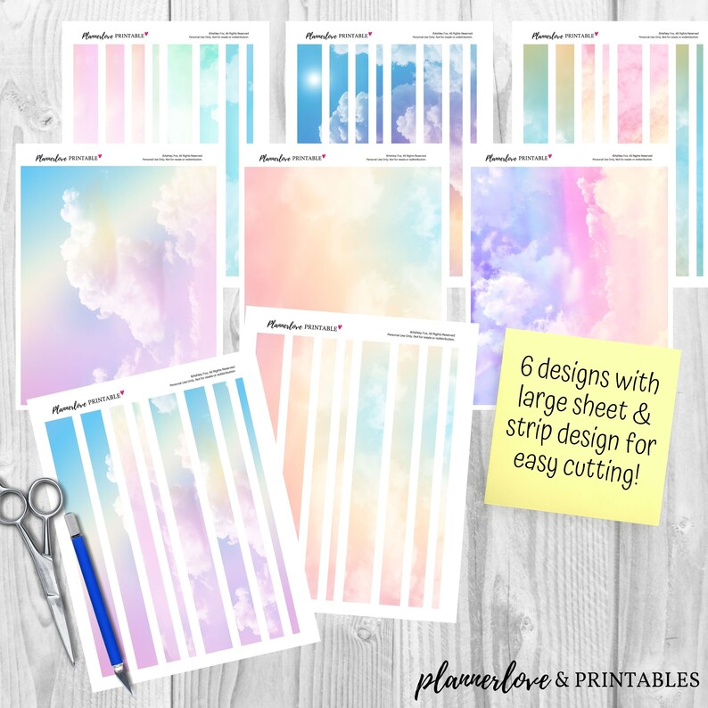 Printable Pastel Washi Tape Pastel Tape Pastel Washi Printable Washi ...