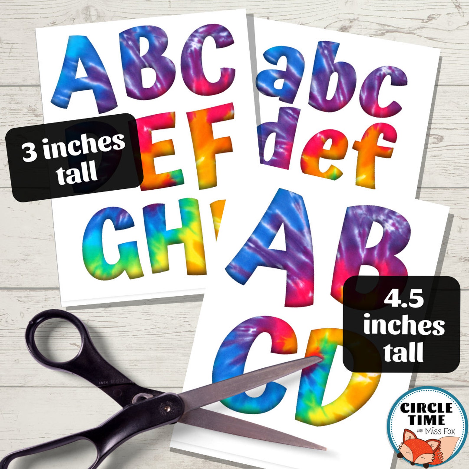 Printable Tie Dye Cut Out Letters, Rainbow Tie Dye Classroom Theme, Tie ...