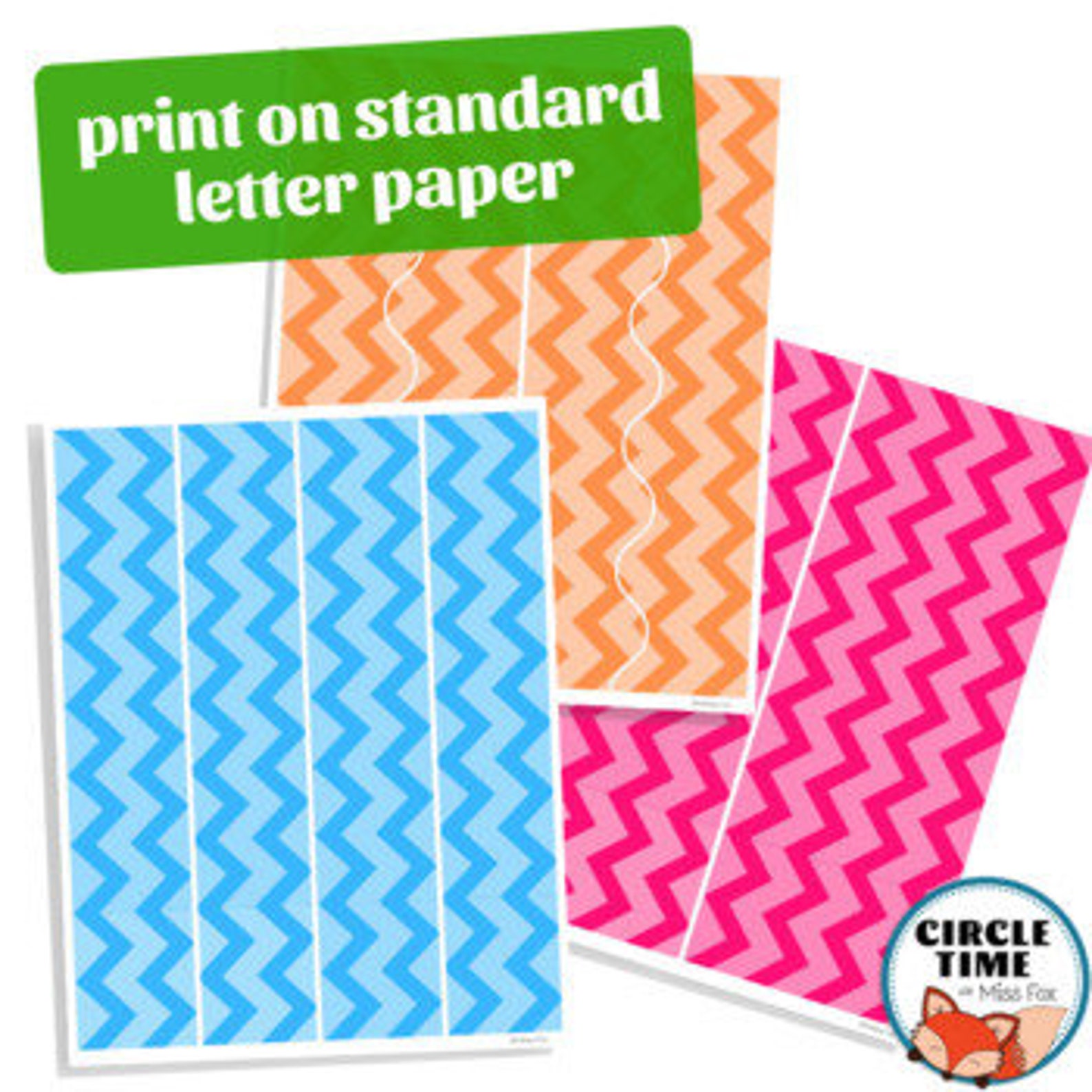 Printable Chevron Borders, Chevron Classroom Decor, Printable Bulletin ...