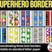 Printable Superhero Bulletin Board Borders, Superhero Classroom Decor ...