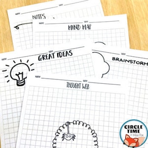 Printable Brainstorming Graphic Organizers, Ideas Worksheets, Blank ...