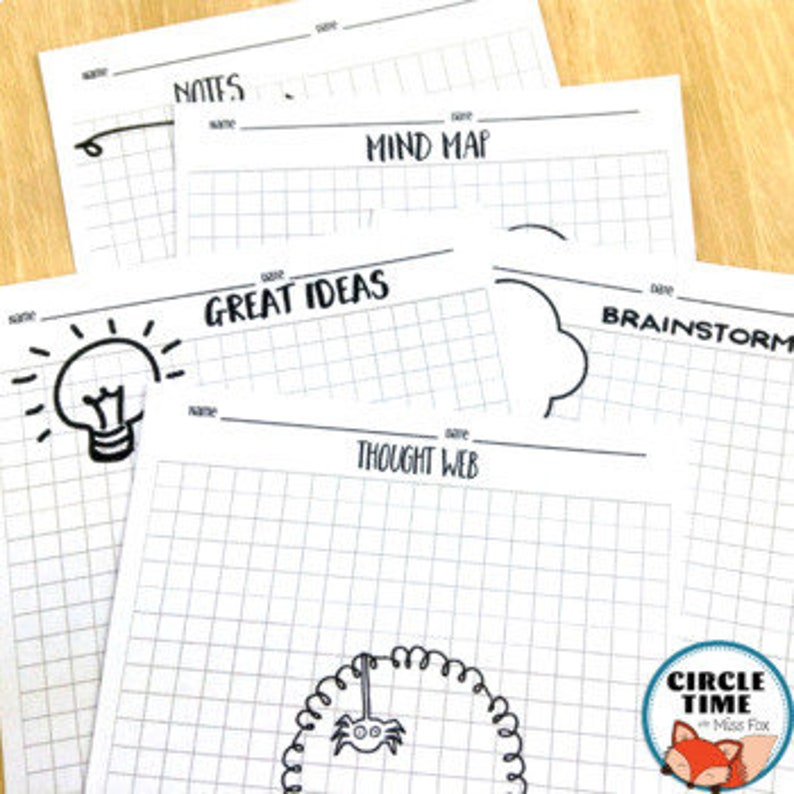 Printable Brainstorming Graphic Organizers, Ideas Worksheets, Blank ...