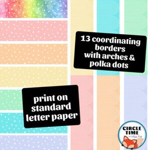 Rainbow Classroom Decor, Printable Bulletin Board Borders, Rainbow ...