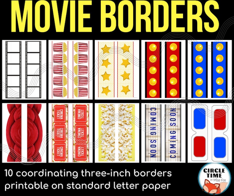 Printable Hollywood Classroom Decor, Movie Theme Classroom, Printable ...