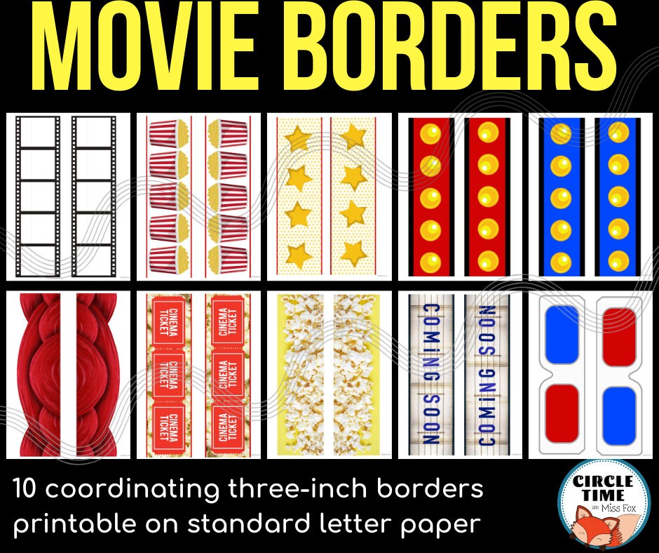 Printable Hollywood Classroom Decor, Movie Theme Classroom, Printable ...