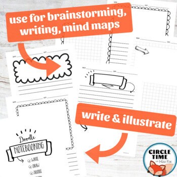 Printable Lined Writing Paper With Picture Boxes, Blank Journaling ...