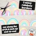Rainbow Classroom Decor, Printable Bulletin Board Borders, Rainbow ...