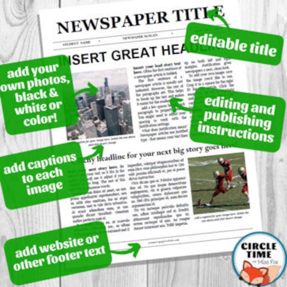 Newspaper Front Page Template