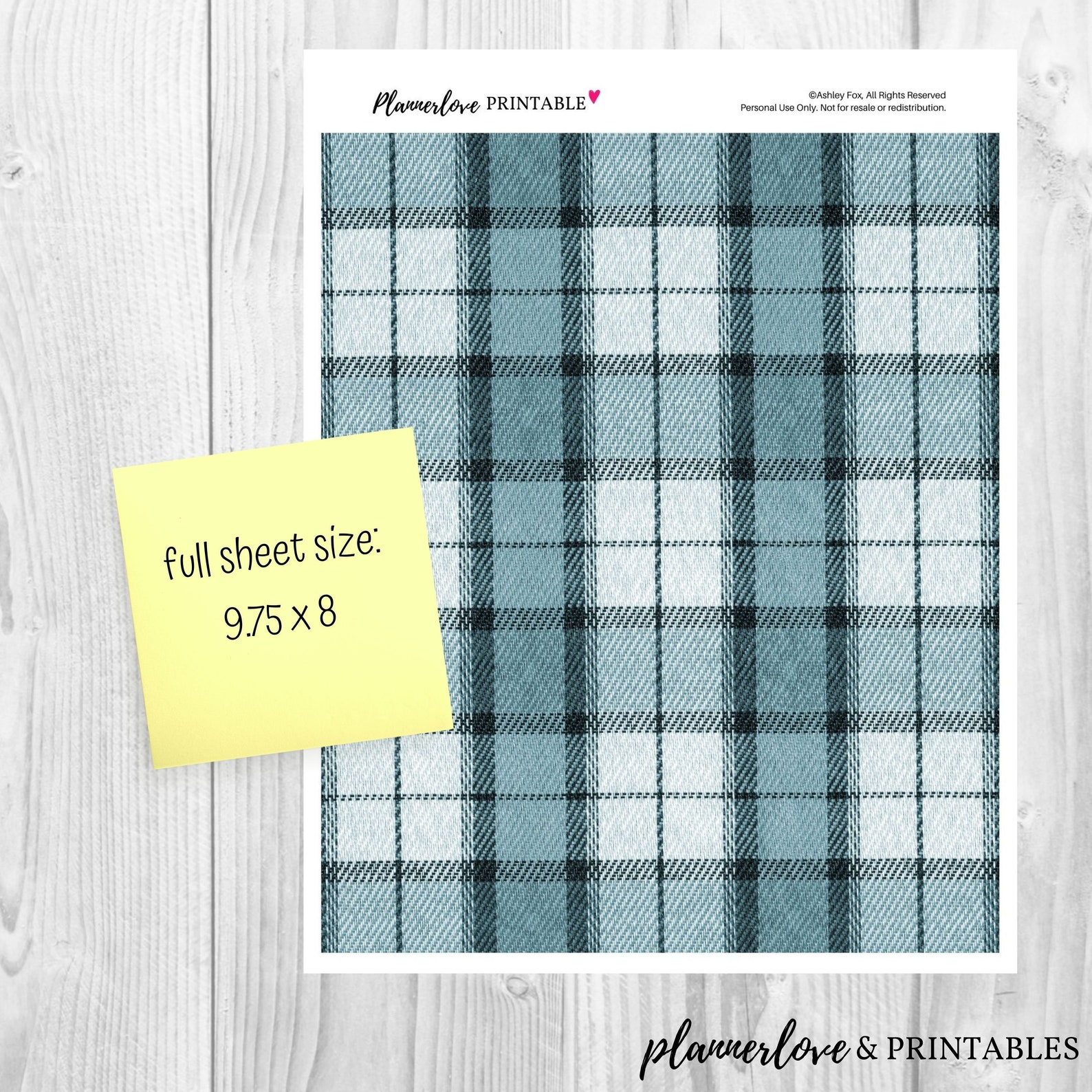 Printable Plaid Washi Tape: Plaid Washi Tape Plaid Washi - Etsy