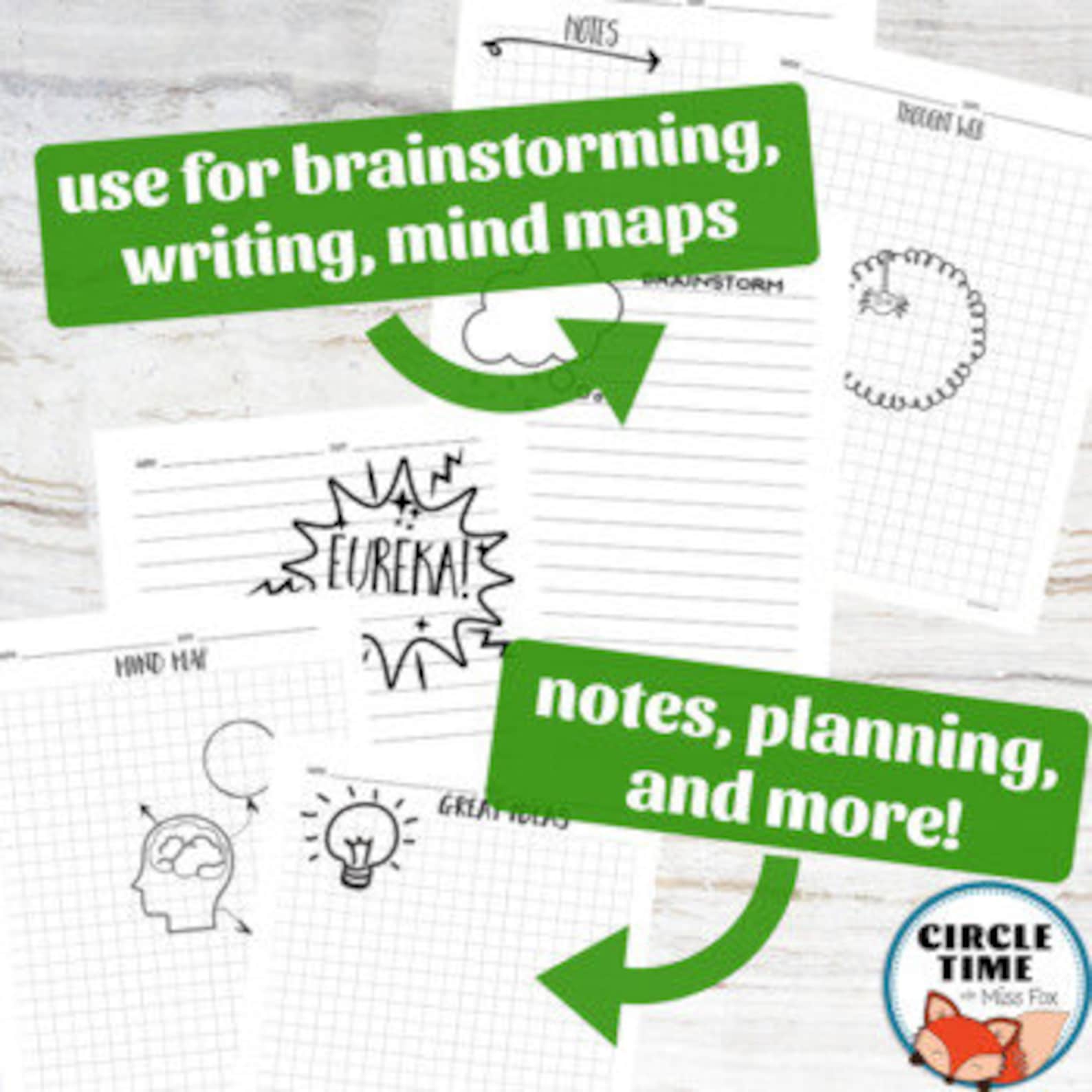 Printable Brainstorming Graphic Organizers, Ideas Worksheets, Blank ...