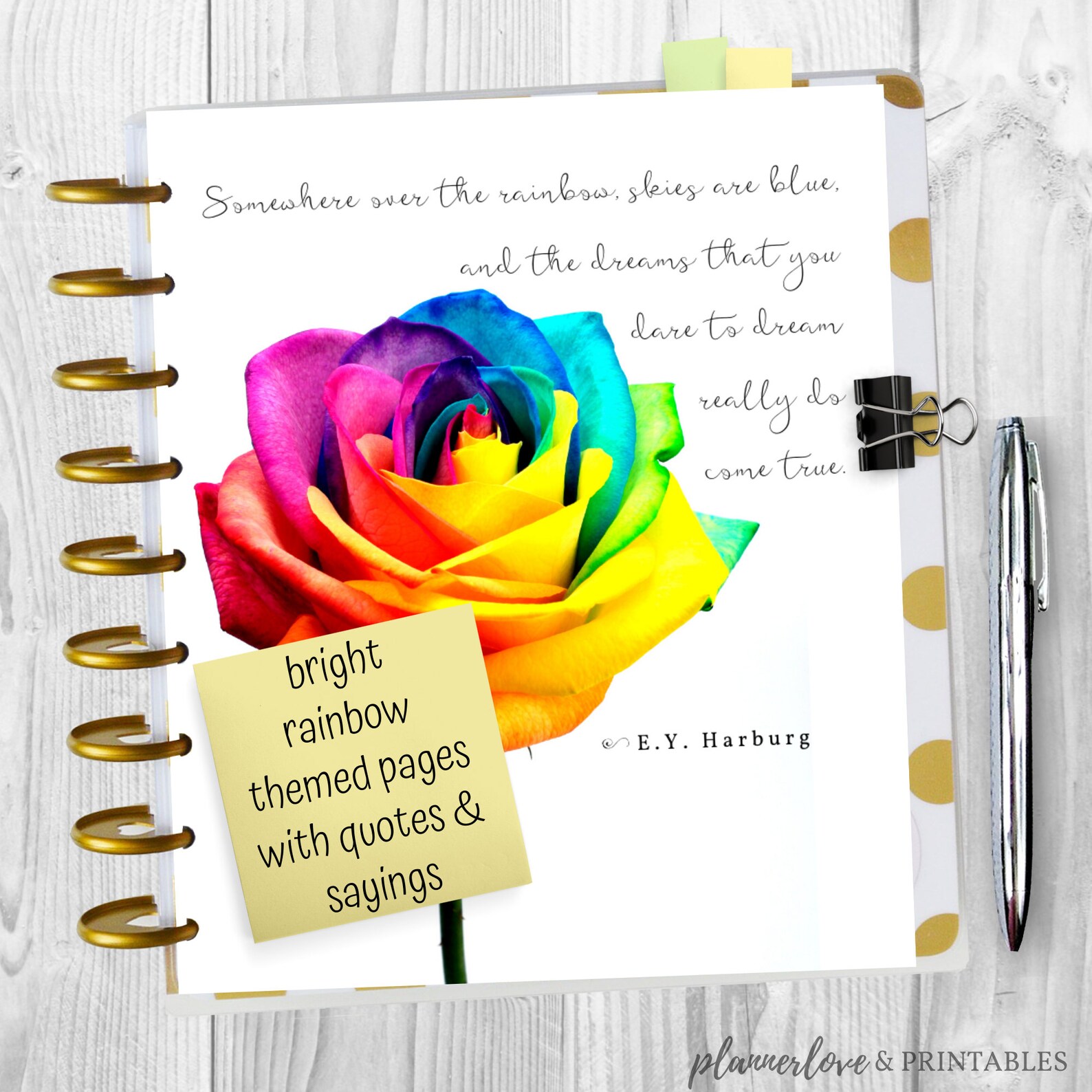 Printable Rainbow Dashboards, Planner Dividers Printable Dashboards ...