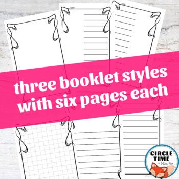 Printable Booklet Templates, Vertical Half Sheet Writing Paper Blank ...