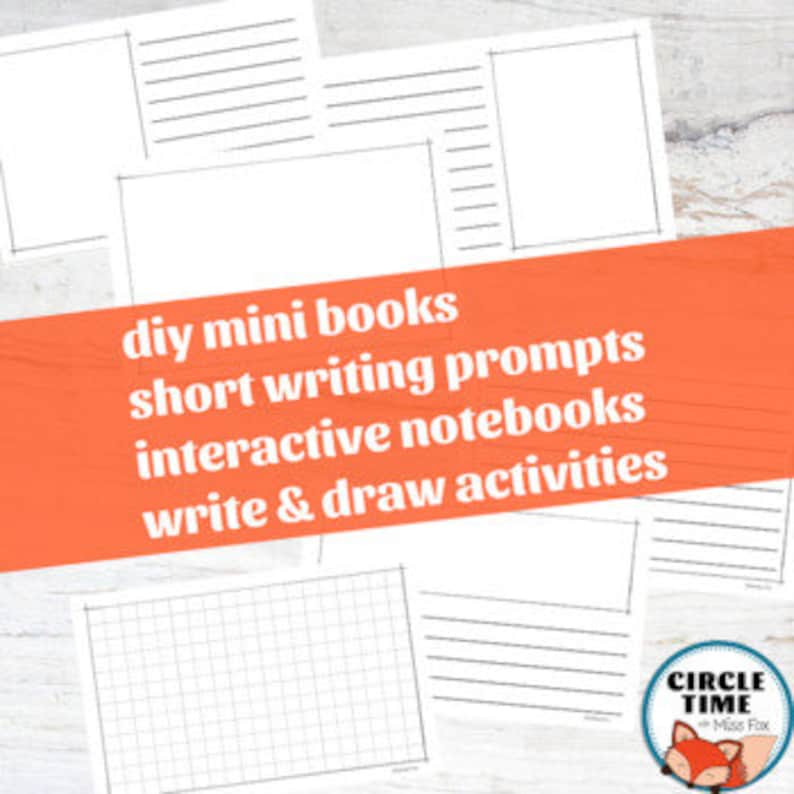 Printable Booklet Templates, Horizontal Half Sheet Writing Paper, Blank ...