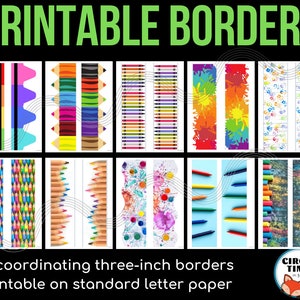 Printable Art Bulletin Board Borders, Art Classroom Decor, Art ...