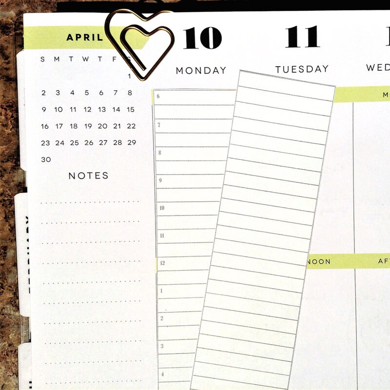 Hourly & Lined Stickers for Time Blocking Planner Hack Your - Etsy