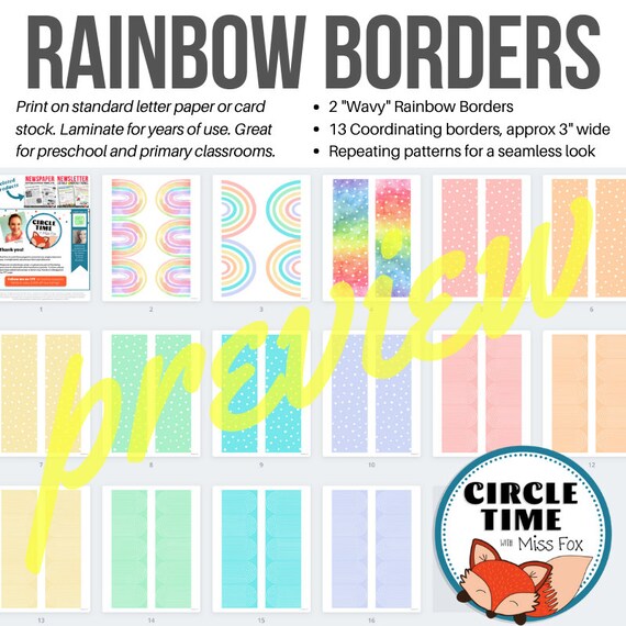 Free Printable Preschool Borders